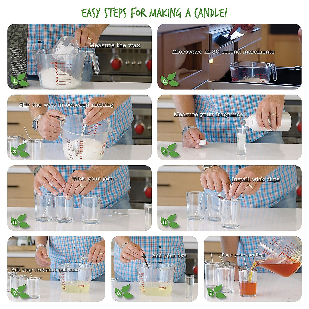 American Soy Organics - 100% Midwest Soy Container Wax Beads for Candle Making, 10 lb Bag