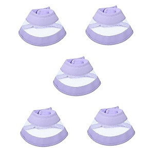 Yardwe 5pcs Compound Cone Collar Fish Bowls for Betta Bite Collar Small Cat Collar Cat Recovery Collar Cone for Cats After Surgery Cat Healing Collar Pet Neck Ring Electronic Pillow PVC
