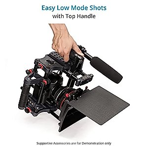 Filmcity Power Video Camera Cage Rig for DSLR/DSLM Cameras. Ergonomic & Secure Support, Adjustable Grip Handles. Quick Mounting, Multiple Accessory Threads, 1/4"-20 & 3/8"-16 Tripod Threads (FC-CTH)