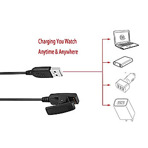 2-Pack Charging Charger Cable Clip for Garmin Forerunner 235/630/645/35/735/S20 Smart Watch