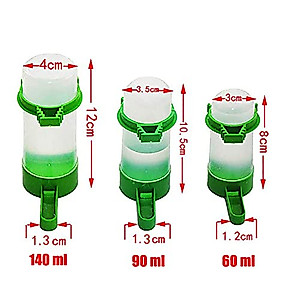 6 Pcs Automatic Bird Water Bottle,Bird Water Bottle Drinker Container Food Dispenser Hanging in Birds Cage for Parrots Budgie, Cockatiel, Lovebirds (140ML)