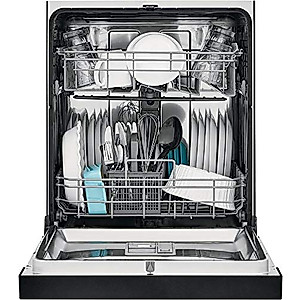 Frigidaire FFBD2420UB 24" Full Console Dishwasher with Stainless Steel Drum 12 Place Settings 6 Wash Cycles and Heated Drying System in Black