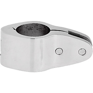 2Pcs Boat Bimini Top Hinged Jaw Slide, Stainless Steel 316 Marine Boat Canopy Tube Clamp Fitting Boat Accessories (Type: with Lock nut, 1 1/4inch)