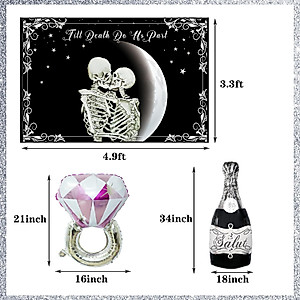 Bride or Die Bachelorette Party Decorations Till Death Do Us Part Backdrop Diamond Ring Balloon Bridal Shower Engagement Decoration Bachelorette Wedding Party Supplies