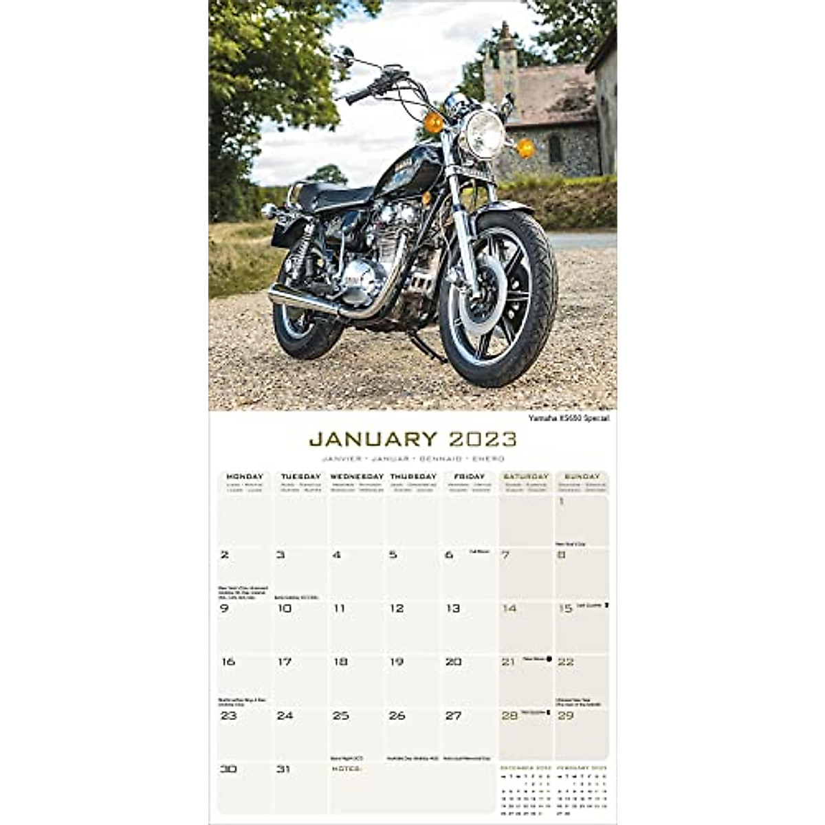 Superbikes Calendar - Dog Breed Calendar - 2022 - 2023 Wall Calendars - 16 70s Superbikes Wall Calendar by Avonside