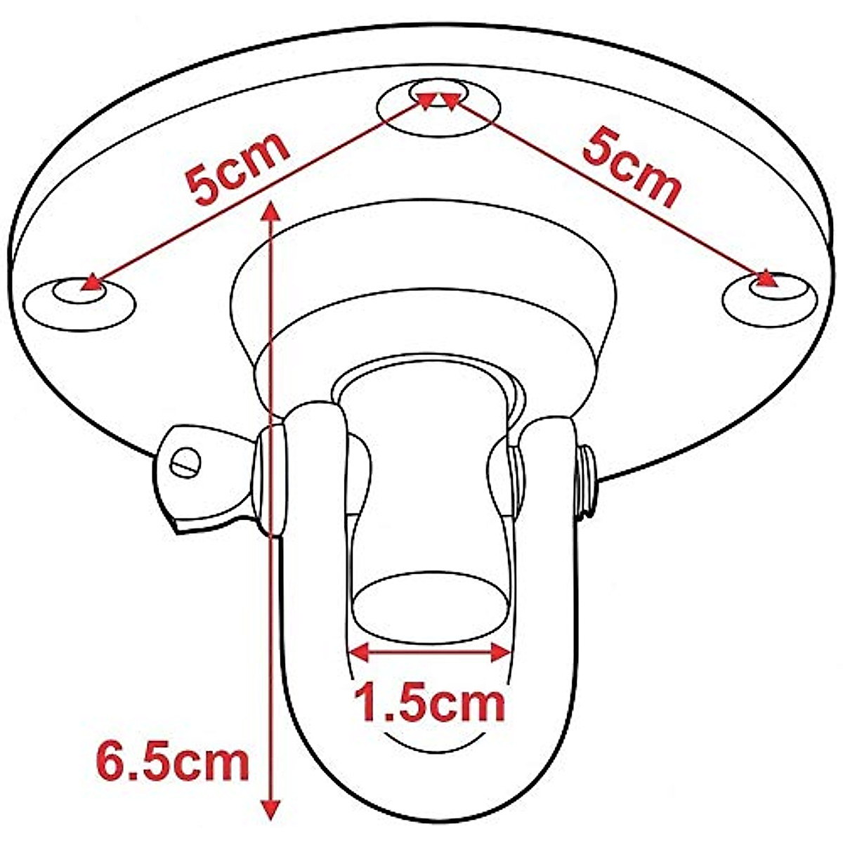 RDX Speed Bag Speedball Swivel, Heavy Duty 360 Multi Direction, Powder Coated Iron Mount Hook for Ceiling and Platform, Boxing Punching Training MMA Muay Thai Equipment Accessories Hanger with Screws