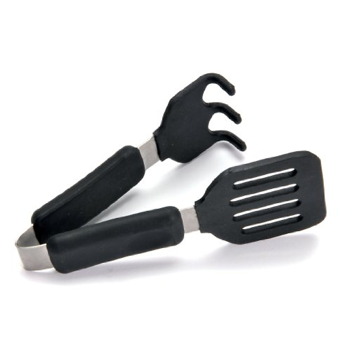 Norpro Grip-EZ Grab and Lift Silicone Tongs, Set of 1, Black