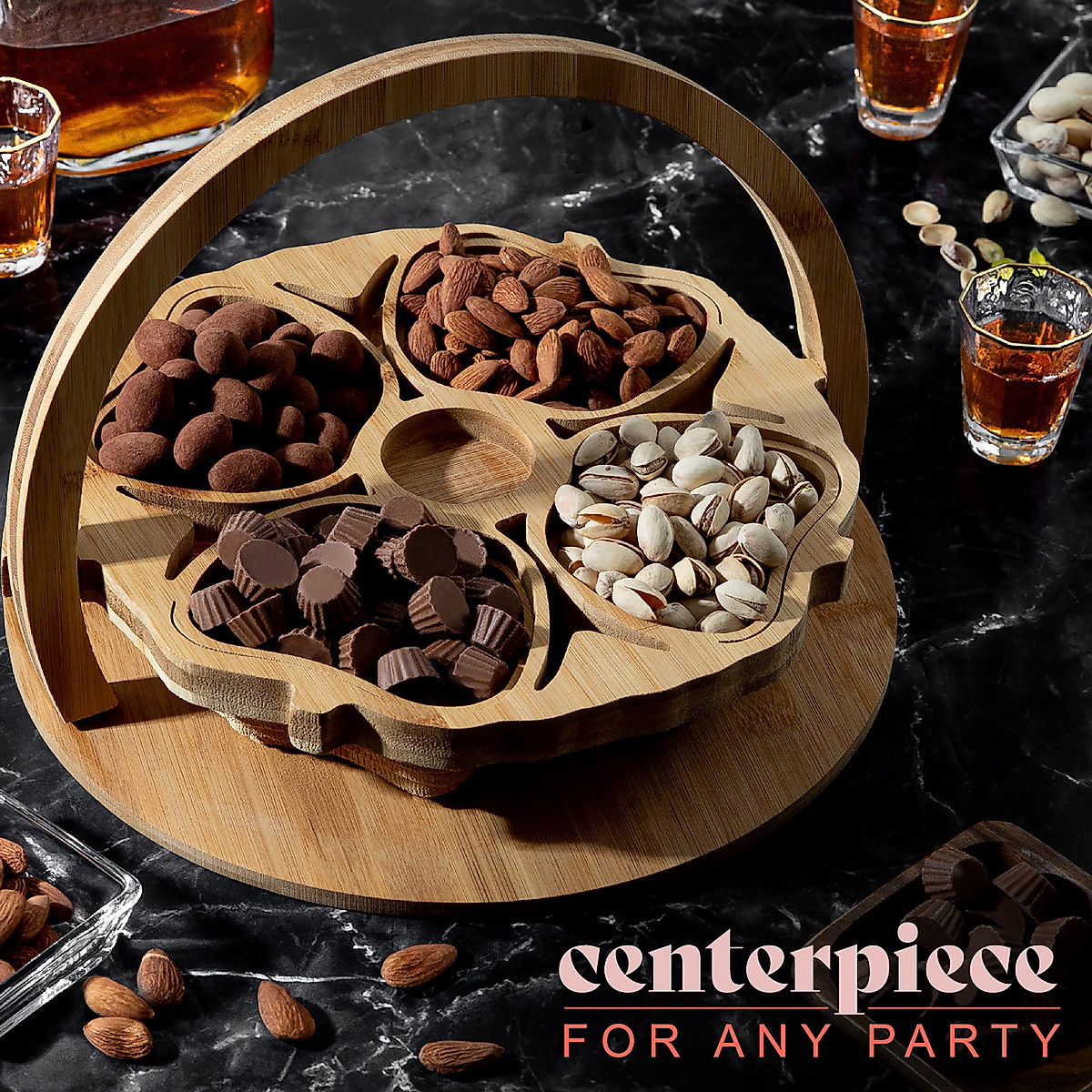 Mothers Day Gifts From Daughter, Decorative Fruit Nuts And Candy Serving Tray, Gift From Daughter Son Husband For Wife Sister Mom Grandma, Trays Set Basket Ideas Prime Delivery Food Safe Empty Baskets