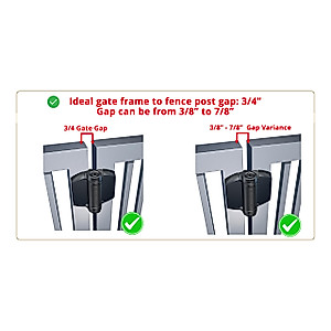 D&D Technologies TCA1S3BTS TruClose Regular Duty Self Closing Gate Hinge, for Metal Gates up to 66 Pounds, No Alignment Legs, Gloss Black, 2 Count