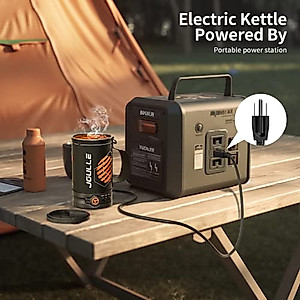 Stoke Voltaics Electric Kettle for Fast Boiling Hot Water Coffee Tea, Portable for Travel, Food Cooking possible at Campsite Hotel and Home, Popcorn Maker Function turns Camping with Joys