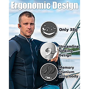 Tayogo Bone Conduction Headphones, Wireless Bluetooth Bone Conducting Earbuds, Open Ear Headset with Mic, for Running, Cycling, Yoga-Grey