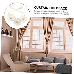 Uonlytech Flower Magnet Buckle Decked Accessories Elegant Flower Curtain Tieback Tie Backs Curtains Curtain Fixator Curtain Tiebacks for Draperies Magnetic Tiebacks Holdbacks Fashion Tie