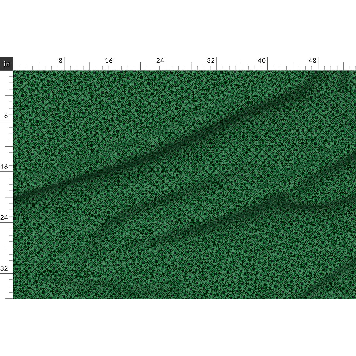 Spoonflower Fabric - Green Black Celtic Knots Printed on Chiffon Fabric by The Yard - Sewing Fashion Apparel Dresses Home Decor