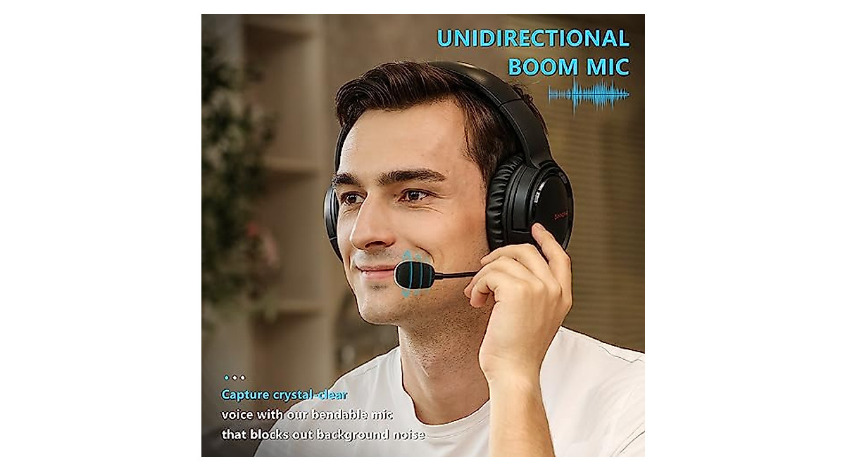 BINNUNE Wireless Gaming Headset - 40H Battery, Low Latency, Multi-Platform