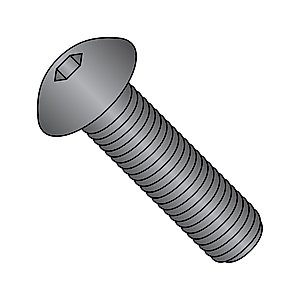 Small Parts M6012CSB Black Oxide Alloy Steel Button Screw, Hex Socket Drive, M6-1 Thread Size, 12 mm Length, Fully Threaded, US Made (Pack of 100)