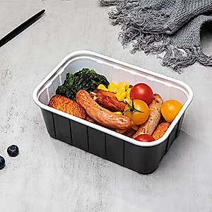 OTOR Bento box Meal Prep Containers with Clear Airtight Lids 30oz Lunch Boxes Deli Container take away food storage Two-color process Stackable Reusable BPA Free Dishwasher, Microwave, Freezer Safe 25 Sets