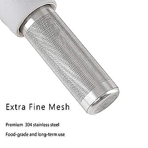 Leden Tea Infuser for Loose Leaf Tea Cute Tea Strainer Ball Stainless Steel Extra Fine Mesh Tea Steeper Filter for Cup Mug Silicone Handle Grey