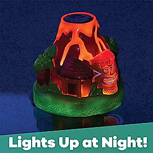 GAME 12429-BB Solar Light-Up Volcano Pool 3-inch Tablet Chlorine Dispenser LED Light Sensor, New Version