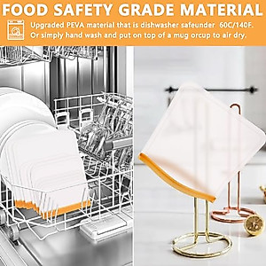 BPA Free Freezer Bags Reusable, Gallon Freezer Bags Silicone, Extra Thick Leakproof Reusable Freezer Bags Silicone and Plastic Free Lunch Bags Food Storage (10 Pack)