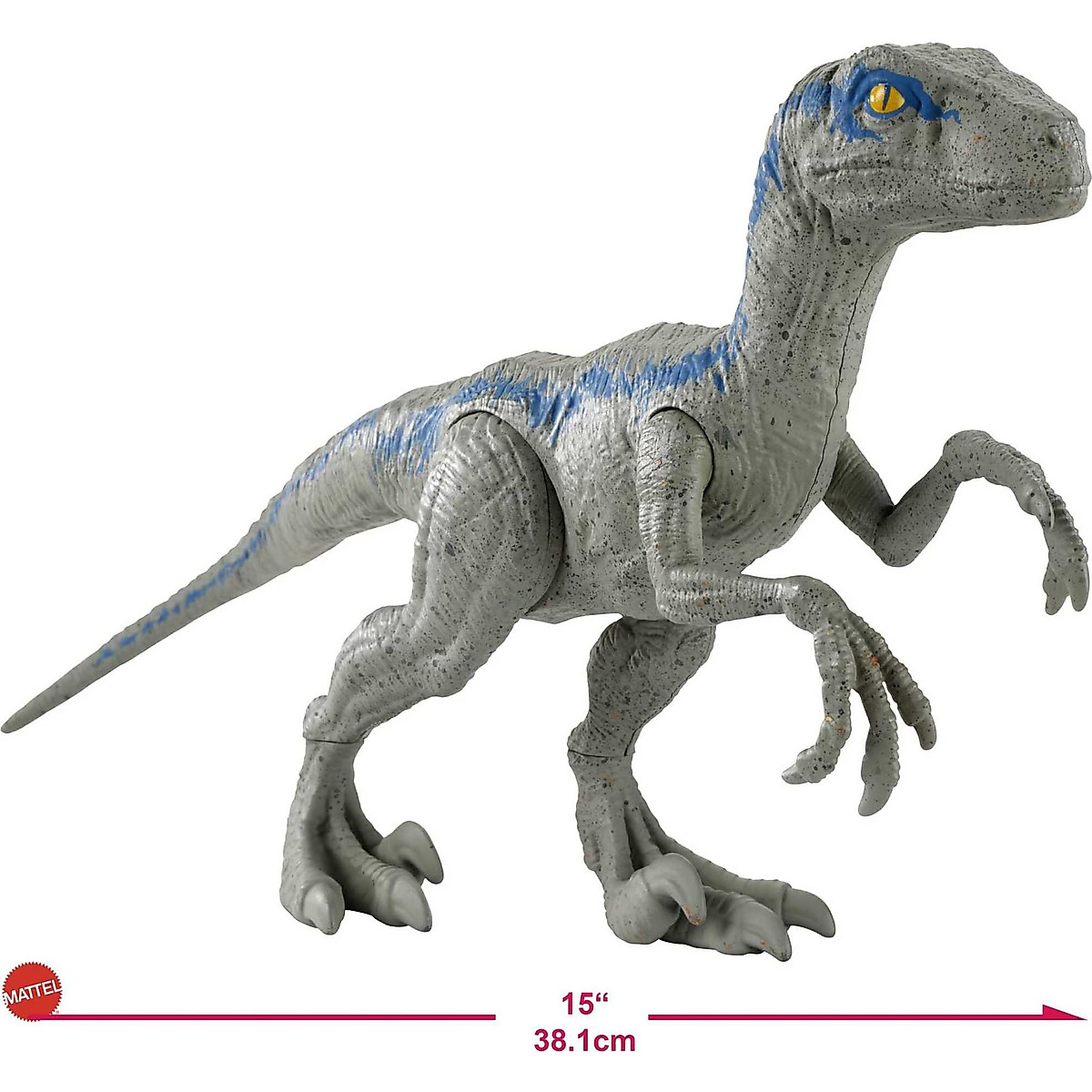Mattel Jurassic World Toys Large Basic Velociraptor Blue