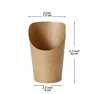 Youngever 50 Pack 12 Ounce Disposable Charcuterie Cups, Paper French Fry Cups, Recyclable Paper French Fry holders, Stackable To Go Dessert Containers for all occasions