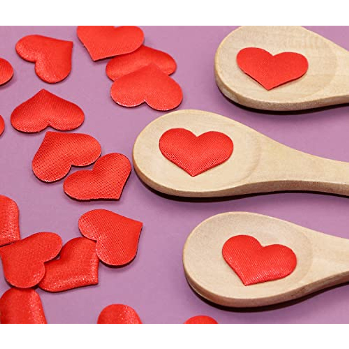 ONLYKXY 200Pcs Sponge Confetti Decor Flower Confetti Heart Shape Petals Confetti Table Wedding Decoration Glitter Confetti for Wedding Party Valentine's Day Scatter Ponge Petal Confetti (Red)