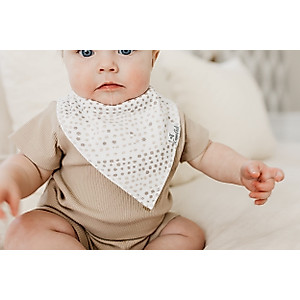 Copper Pearl Baby Bandana Bibs - 4 Pack Soft Cotton Baby Bibs for Drooling and Teething, Absorbent Drool Bibs for Baby Girl and Boy, Adjustable to Fit Newborns to Toddlers, Tons of Styles (Bliss)