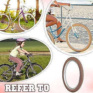 WEEROCK 20 Inch Bicycle Tire 20 * 2.125,Bike Tyre for BMX, MTB Mountain Bike,Child Kid Bike,Tricycle,Crusier Bicycle, Brown