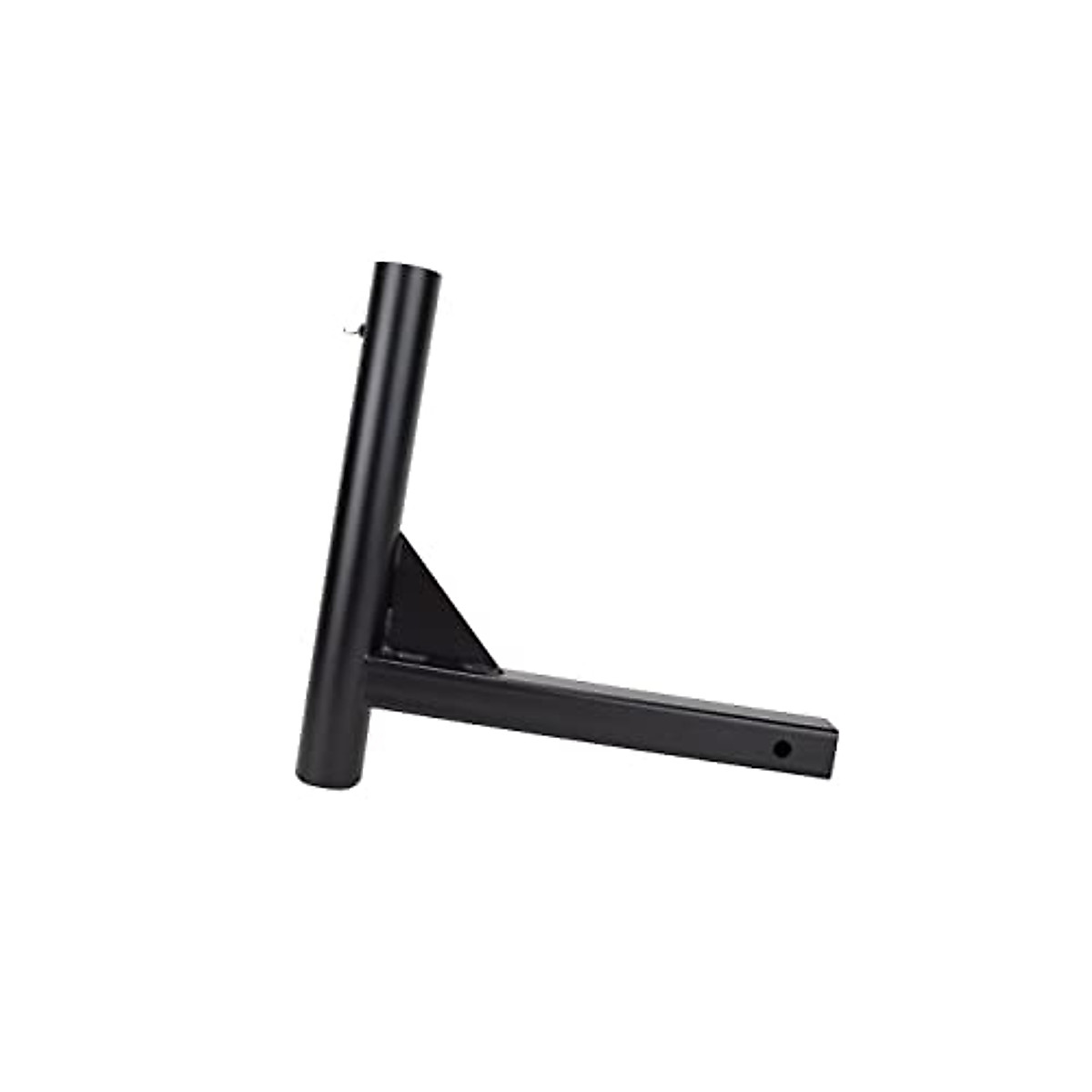 Camco Hitch Mount Flagpole Holder, Fits Standard 2-Inch Hitch Receivers, Durable and Rust Resistant (51611), Black