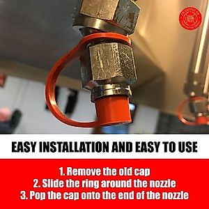 Rubber Blow Off Caps for Ansul R102 and Piranha Industrial Kitchen Suppression Vent A Hood Systems – Fire Suppression Nozzles – Grease Caps Kit (20 Caps)