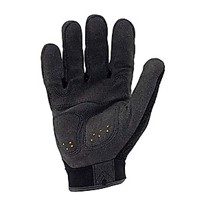 Ironclad Command Impact Work Gloves; Touch Screen Gloves Conductive Palm and Fingers, Impact Protection, Machine Washable, Sized S, M, L, XL, XXL (1 Pair) (Large, Black)
