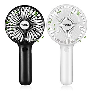 2-Pack Upgraded 5000mAh Portable Handheld Fan 3 Speed Mini USB Strong Wind 7-20 Hours Runtime Personal Electric Small Fan for Travel Office Outdoor