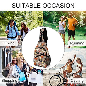 VSOFMY Sling Bag for Men Women Crossbody Sling Backpack Bag for Travel Hiking Daypack Chest Bag Chicken