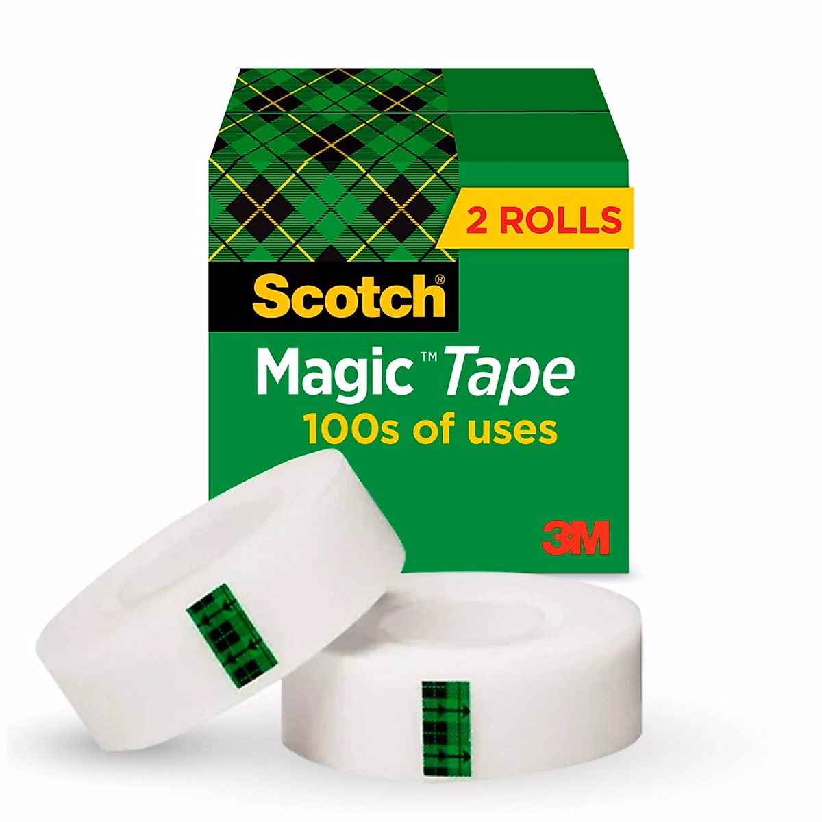 Scotch Magic Tape, 2 Rolls, Numerous Applications, Invisible, Engineered for Repairing, 3/4 x 1000 Inches, Boxed (810K2)