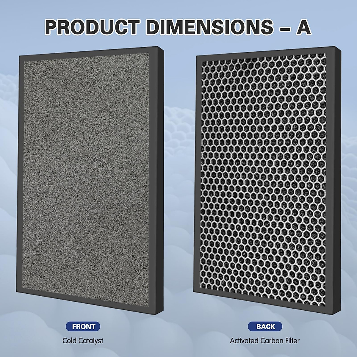 HSP001 Replacement Filter Set Compatible with HATHASPACE HSP001 Smart Air Cleaner Purifier, 4-in-2 HEPA Pre-Filter, H13 True HEPA, Cold Catalyst and Activated Carbon Filter