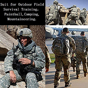 AIMILL Tactical Molle Hydration Pack Bag Water Camel Backpack Reservoir Carrier Daypack,Tactical Hydration Backpack Molle 3L With Bladder For Men, BPA Free For Camping Climbing(Black#2,3l)