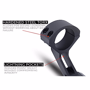 Monstrum Alpha 1-6x24 First Focal Plane FFP Rifle Scope with MOA Reticle | H-Series 30mm Offset Scope Rings | Bundle