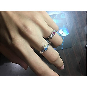 Anime ZERO Stephanie Dola Jibril Shuvi Dora Ring S925 Sterling Silver Rings Christmas Cosplay Gift US size 7/8/9