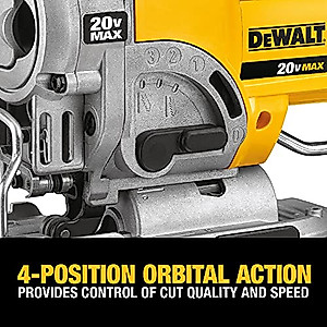 DEWALT 20V MAX Jig Saw, Cordless (DCS331M1)