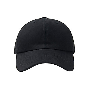 Hats for Men Classic Low Profile Adjustable Strapback Cotton Dad Hats Baseball Caps for Men and Women （Black）