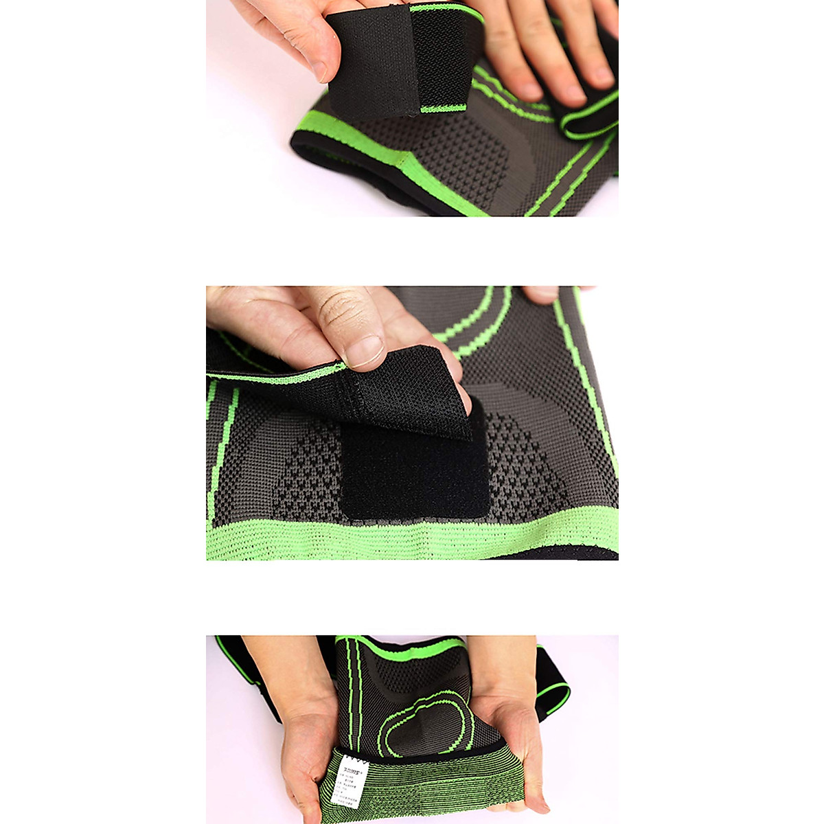 1Pair Knee Brace,Compression Support Knee Sleeve with Adjustable Strap Knee Pad for Pain Relief, Meniscus Tear, Arthritis, ACL, MCL,Suit for Running, Cycling, Tennis, Golf and Basketball (black, L)