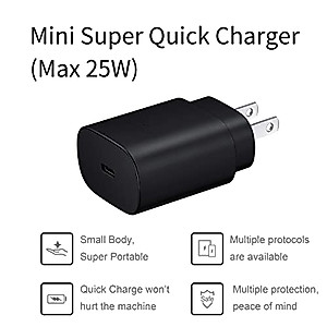 USB-C 2-Pack 25W PD Super Fast Charging Wall Charger for Samsung Galaxy A53/A73/A33/Z Fold4/Flip4/S22/S22 Plus/S21/S21 Ultra/S20/Note20/ Note 20 Ultra/iPhone 14 /iPhone 13/13 Pro/13 Pro Max/iPad Pro