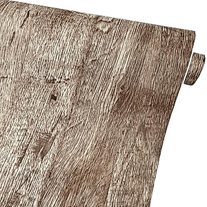 Yifely Modern Wood Grain Furnitures Covering Paper Self-Adhesive Shelf Liner Removable Dresser Drawer Sticker 17.7 Inch by 9.8 Feet