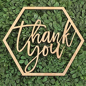 Koyal Wholesale Wood Thank You Sign, Wedding Display, Party Banner, Event Decorations For Wedding Engagement Bridal Shower Baby Shower Kids Birthday Party (Thank You)