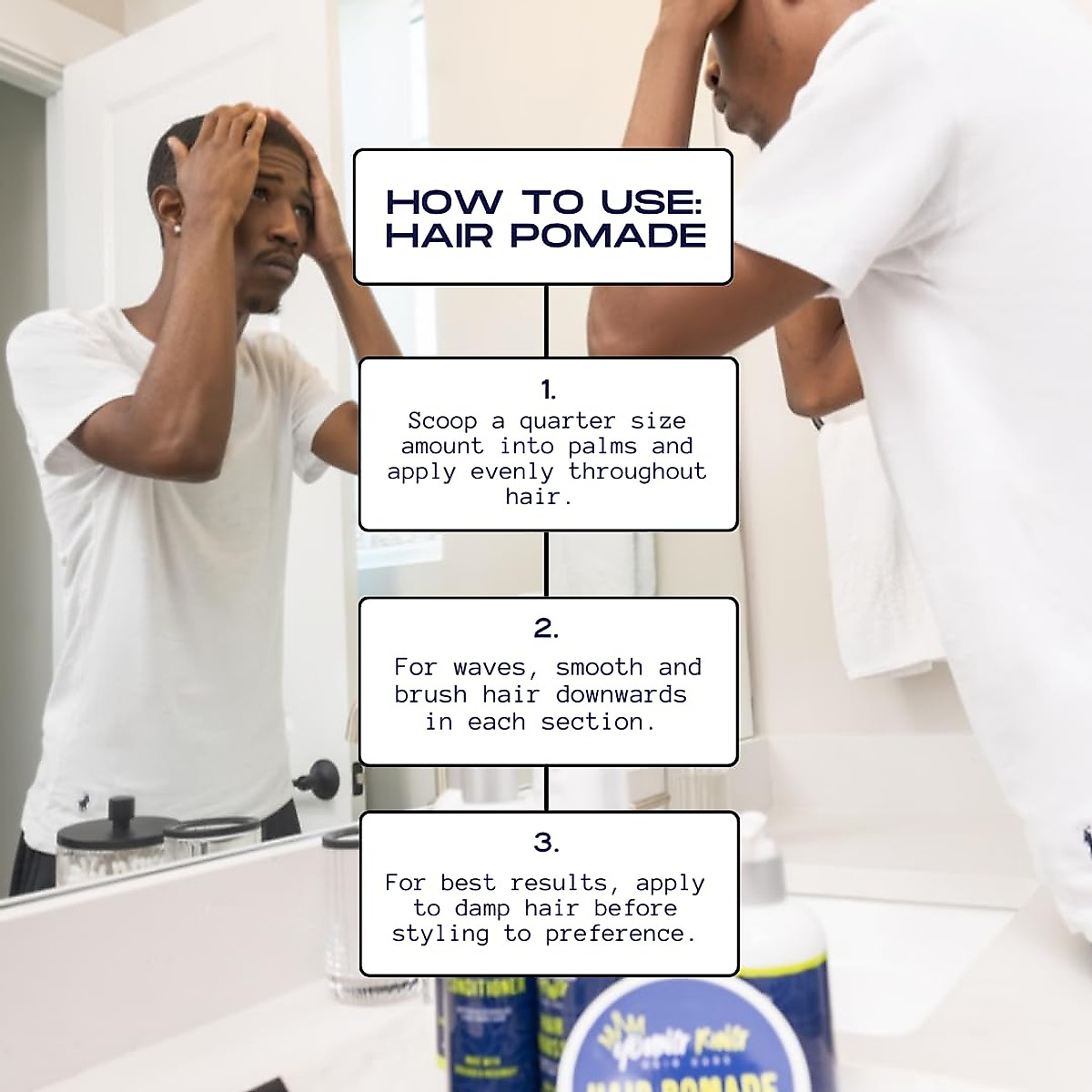 YOUNG KING HAIR CARE Kids Pomade for Boys | Tame Flyaways and Sculpt Natural Curls | Plant-Based and Harm-Free | 4 oz