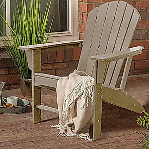 WENHAUS Adirondack Chair (Pack of 4), Fire Pit Chairs, Patio Outdoor Chairs, Plastic Resin Deck Chair, Painted Weather Resistant Lounge Lawn Chair (Brown)