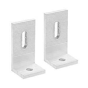 PATIKIL Solar Panel Mount L Brackets Aluminum Alloy 8mm Diameter for Solar Panel System Install Pack of 2