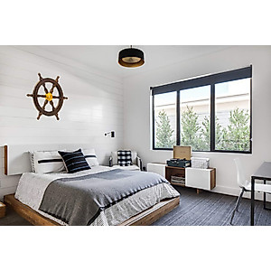 Nautical Specials SH 8763-VC Nautical Sheesham Wood Ship Wheel with Brass Center Home Decoration Gifts (24")