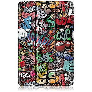 DINGGUAGUA Case for Samsung Galaxy Tab S10+ Plus 12.4” 2024 Release Lightweight Slim Shell Stand Cover for Tab S9+ Plus SM-X810/X816B/X818U with Auto Sleep/Wake,Graffiti