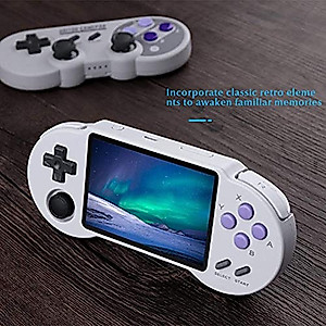 AoFeiKeDM Handheld Game Console Pocket PC S30 Open Source Handheld Nostalgic Arcade Portable GBA Retro PSP Game Console (S30+32G-English)
